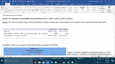 Introductory Accounting 2 - Problem Demo Exercise 22-5 - LEARNscape ...