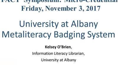 University at Albany Metaliteracy Badging System - LEARNscape: Empire ...