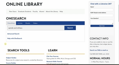 OneSearch Tutorial - LEARNscape: Empire State University