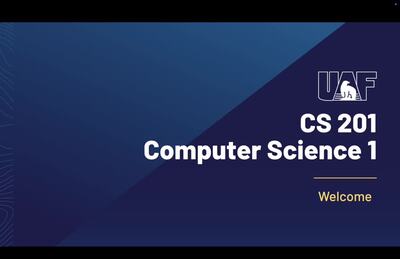 CS 201 - Course overview - University of Alaska Fairbanks