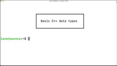 Basic data types in C++ - University of Alaska Fairbanks