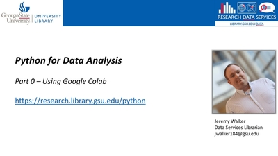 Python & Data 0 - Google Colab - Georgia State University
