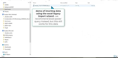 Excel 1 Import Data Using Legacy Wizard - Northern Arizona University