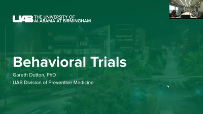 "Behavioral Trials" presented by Gareth Dutton, PhD - The University of ...