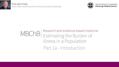 REBM Year 1 - Estimating Burden of Illness - Part 1A: Introduction ...