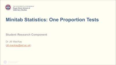 Minitab Statistics: One Proportion Test - Media Hopper Create