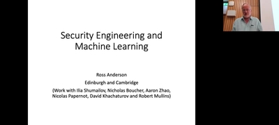 Ross Anderson: Security Engineering and Machine Learning (ICSA ...