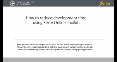 How to reduce development time using Xerte Online Toolkits - Media ...