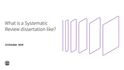 What is a Systematic Review dissertation like? (Dissertation and Thesis ...