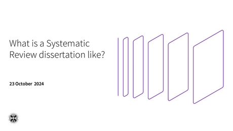 What is a Systematic Review dissertation like? (Dissertation Festival ...