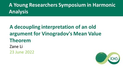 Zane Li - A decoupling interpretation of an old argument for Vinogradov ...