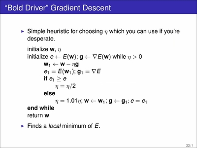 “Bold Driver” Gradient Descent - Media Hopper Create