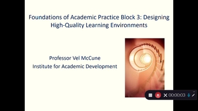 Introduction to Course Design Block 3 PGCAP 2020 - Media Hopper Create