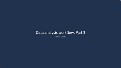 QML 2024 - Data Analysis Workflow (Lecture, Part 2) - Media Hopper Create