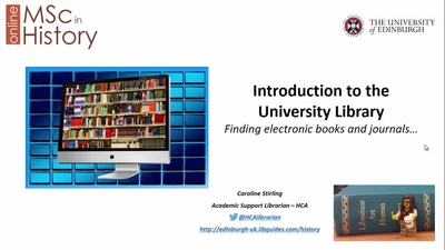 MSc History (online) Accessing the University Library & eResources ...