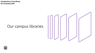 Our campus libraries - Introduction to the Library for University Staff ...