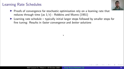 MLP Lecture 05 - Clip 03 - Learning rate schedules - Media Hopper Create