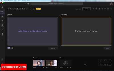 MS Teams Live Events: Producing a Live Event - Media Hopper Create