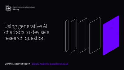 Using generative AI to devise research questions - Media Hopper Create
