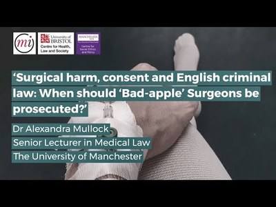 Surgical Harm, Consent and English Criminal Law - Alexandra Mullock ...