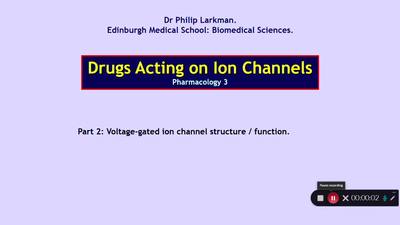Pharmacology 3: Drugs Acting on Ion Channels Part 2 Dr Phil Larkman ...