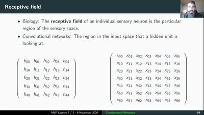MLP Lecture 07 - Clip 05 - Receptive Field - Media Hopper Create
