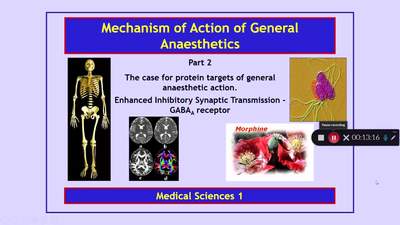 Medical Sciences 1: Mechanism of Action of General Anaesthetics Part 2 ...