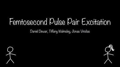 Femtosecond Pulse Pair Excitation: ChemPhys@Edinburgh - Media Hopper Create