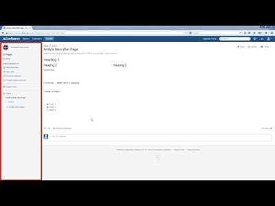 Confluence Wiki V5 Tutorial: Space navigation and the sidebar - Media ...