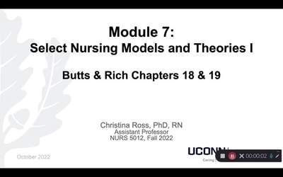 Module 7 - Select Nursing Models and Theories 1 - University of ...