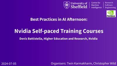Nvidia Self-paced Training Courses - The University of Sheffield ...