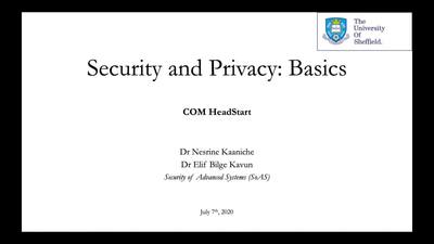 Security and Privacy Basics - The University of Sheffield Kaltura ...