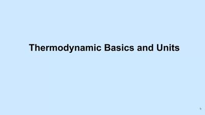 7 c Thermodynamics basics and units - The University of Sheffield ...