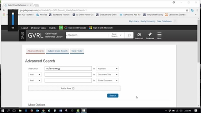 Gale Virtual Reference Library: Introduction - Liberty University