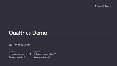 Qualtrics Demo July 2021 - Liberty University