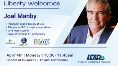 Lead On with Joel Manby | Apr. 4, 10:30AM - Liberty University