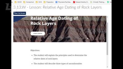Earth Science- Relative Dating Lab Tutorial - Liberty University