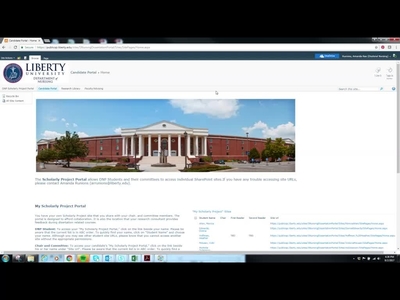 How to Create a Candidate Portal - Liberty University