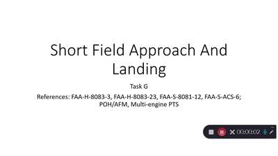 Short Field Approach And Landing - Liberty University