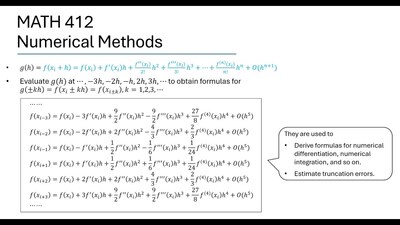 Taylor Series Expansions and Analysis of Truncation Errors - Liberty ...