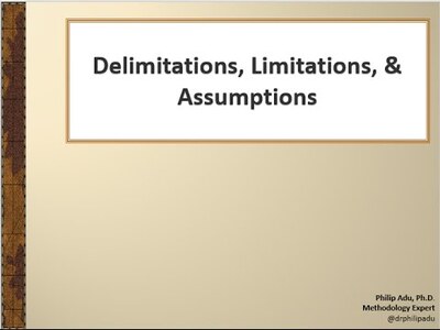 Difference Between Delimitations, Limitations, and Assumptions by ...