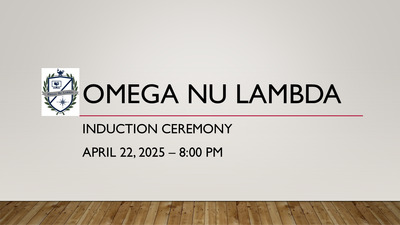 Omega Nu Lambda Induction Ceremony - Liberty University