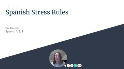 Spanish Stress Rules - Liberty University