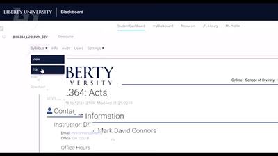 How to Edit Your Course Syllabus - Liberty University