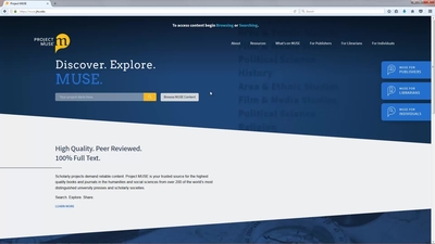 Project MUSE: Humanities and Social Sciences - Liberty University