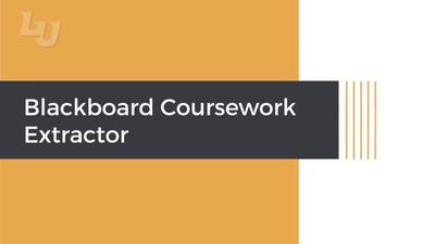 Blackboard Coursework Extractor - Liberty University