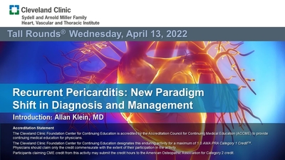 Recurrent Pericarditis: New Paradigm Shift in Diagnosis and Management ...