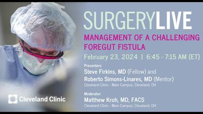 Surgery Live - Feb. 23, 2024 - ConsultQD Live | Physician to physician ...