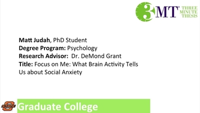 3 Minute Thesis: Matt Judah - Video | Oklahoma State University