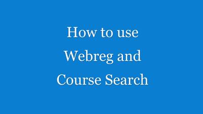 How to Use Webreg and Course Search - UD Capture | University of Delaware